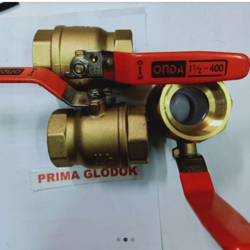 Promo Ball Valve 1 Kuningan/bras 1 Stop Kran Diskon 23% Di Seller ...