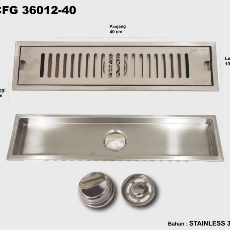 Promo Floor Drain/saringan Pembuangan Kamar Mandi Stainless/panjang/lebar Diskon 23% Di Seller ...