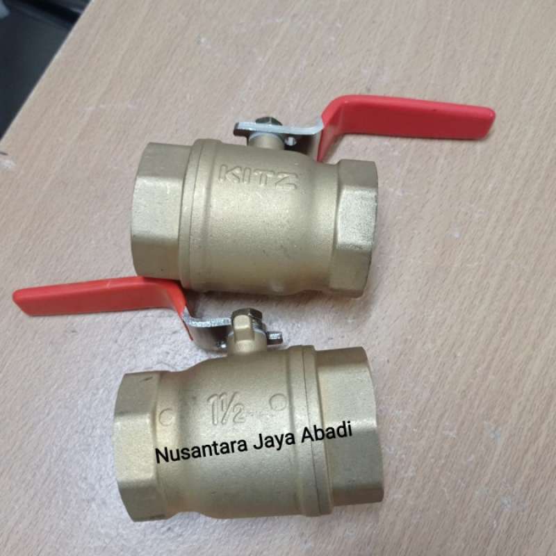 Promo Stop Kran / Ball Valve Kuningan / Bronze / Brass Kitz 1 1/2 Inchi Diskon 23% Di Seller ...