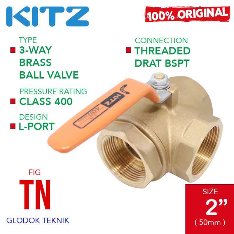 Promo Stop Kran Kitz 2 Inch Ball Valve 3 Way / Stop Keran 3 Arah Diskon ...