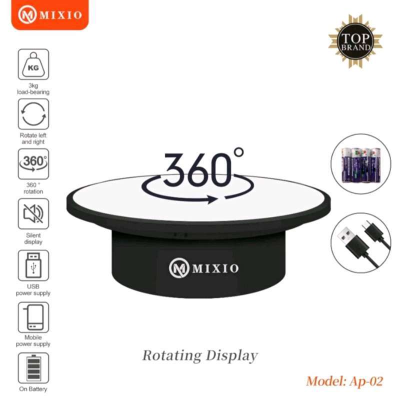 Jual Mixio Ap-02 21cm Alas Putar Live Fotografi Mirror Rotating Display ...