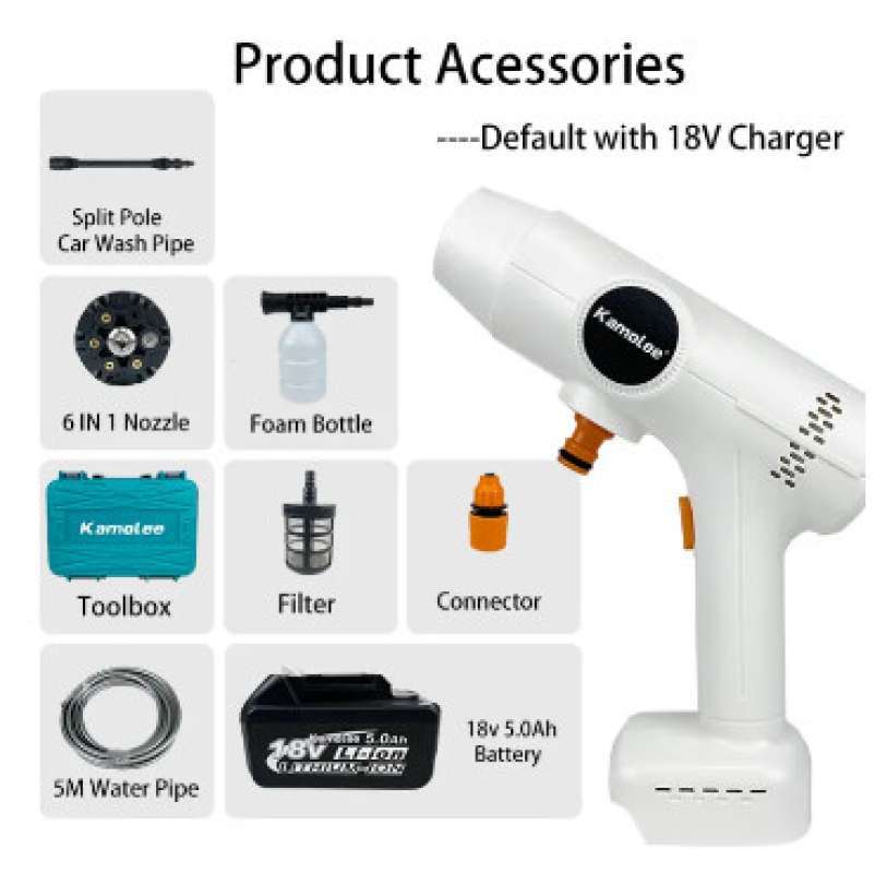 Promo Kamolee-air Jet Cleaner Cordless Lithium Brushless 120bar 24000r ...