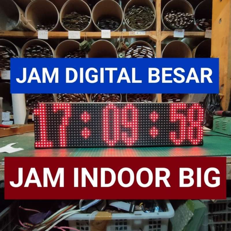 Promo Jam Digital Led Jam Dinding Tampilan Jam Saja 20 Cm X 68 Cm Jam ...