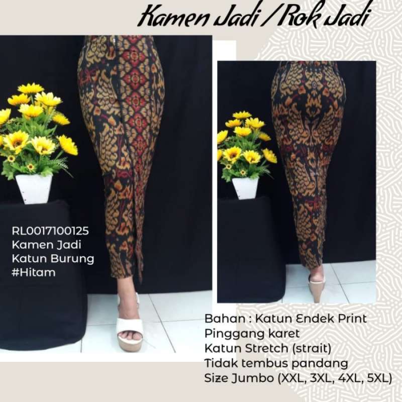 Jual Kamen Jadi / Rok Jadi Endek Bali Print Jumbo Besar S.d 5xl Full ...