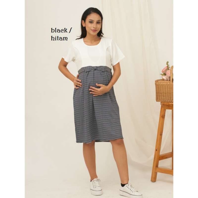 Jual Stella Â€“ Dress Hamil Menyusui Midi Pendek Â€œveniceâ€ Spandex ...