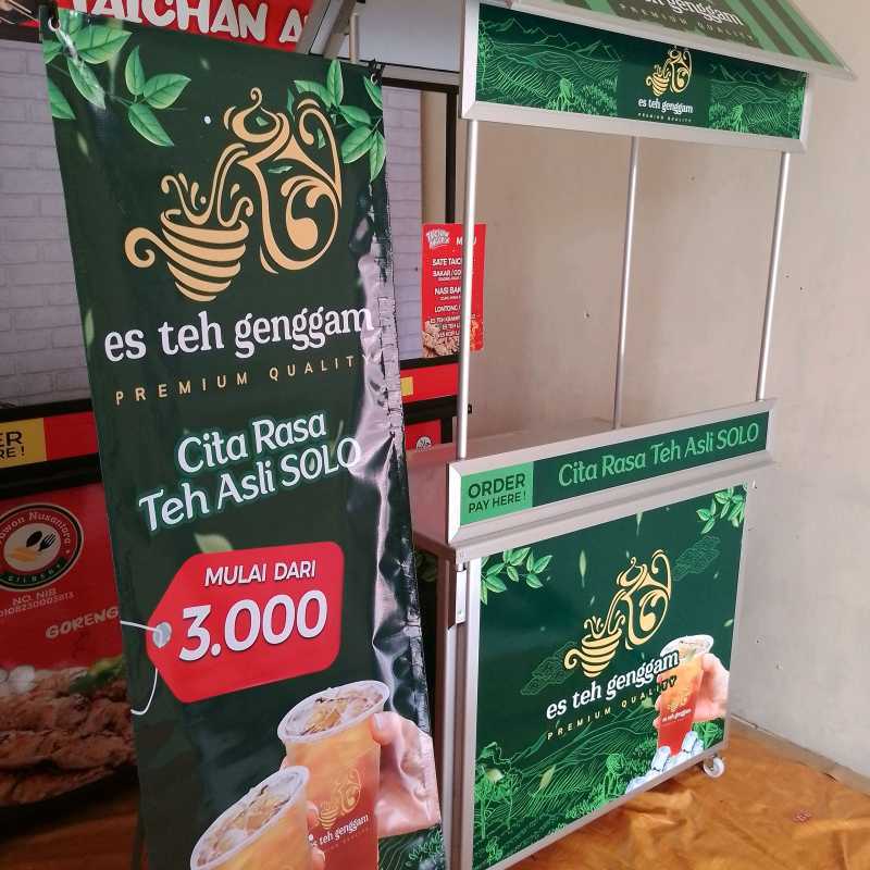 Jual Booth Portable Meja Lipat Rombong Bahan Aluminium Ukuran 1 Meter ...
