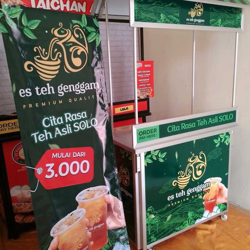 Jual Booth Portable Meja Lipat Rombong Bahan Aluminium Ukuran 1 Meter ...