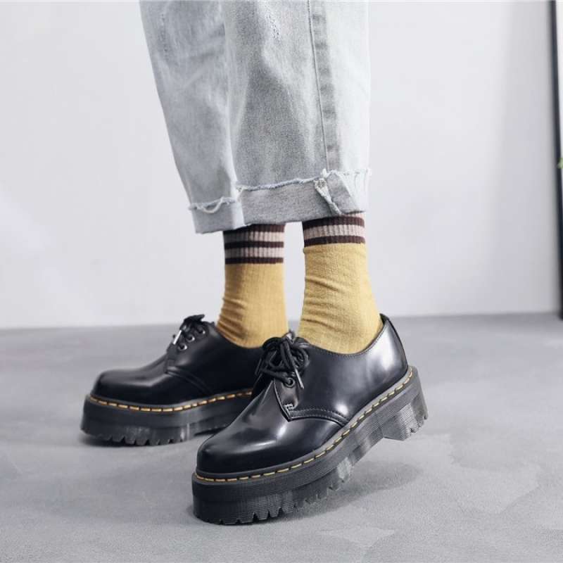 Jual Sepatu Boots Docmar Low 1461 Quad Platform Black Smooth Faux ...