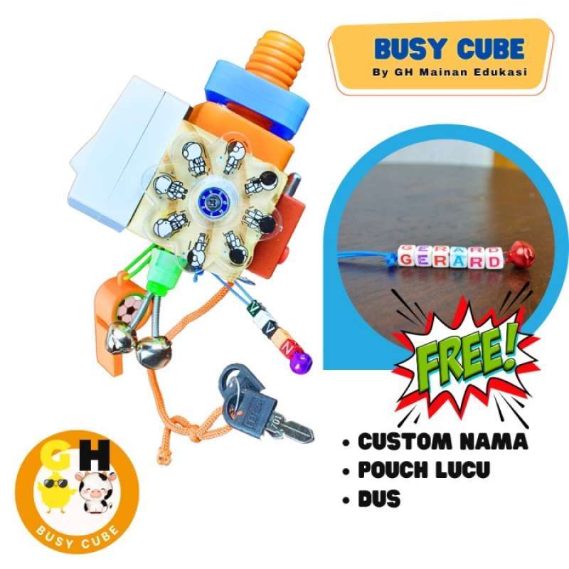 Promo Mainan Edukasi Busy Cube 12 In 1 Sensory Cube Board Montessori ...
