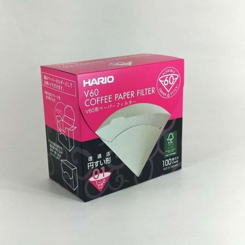 Jual Paper Filter Hario V60 Isi 100 Lembar Kardusan - 02/ 100 Lembar Di ...