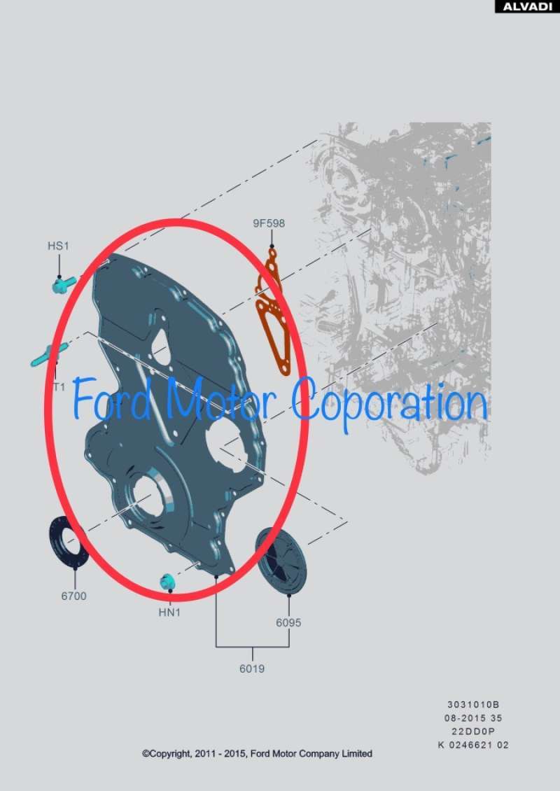 Promo Cover Timing Gear Tutup Timing Ford Ranger T6 2200cc Mazda Bt50 ...