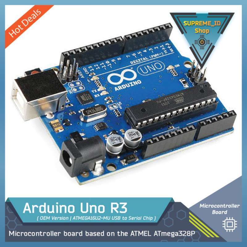 Promo Arduino Uno R3 Dip Atmega328p Atmega16u2 Oem Design Compactible Diskon 23% Di Seller ...