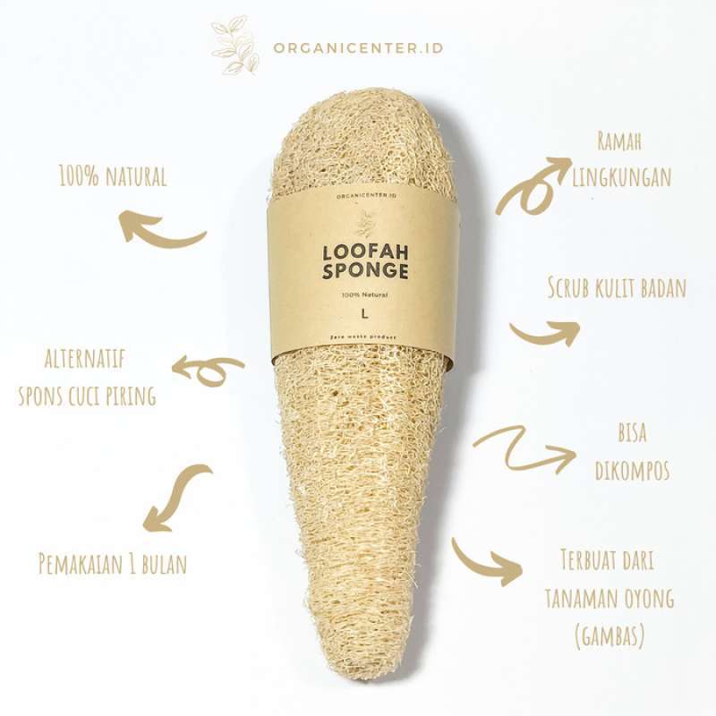 Jual Loofah Sponge / Spons Loofah Natural Alami / Spons Sabut Cuci ...