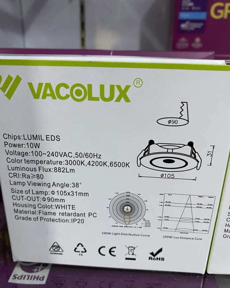Promo Led Ceiling Light Vacolux 10 Watt Lampu Downlight Led Cob Vacolux ...