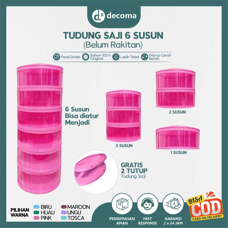 Promo Decoma Paket Hemat Tudung Saji Food Container 6 Susun Free 3 ... Promo Decoma Paket Hemat Tudung Saji Food Container 6 Susun Free 3 ...