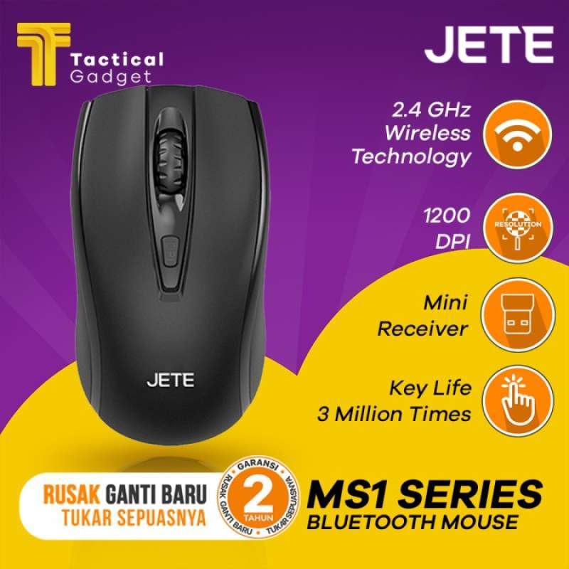 Promo Wireless Mouse With Usb Receiver Jete Ms1 - Garansi 2 Tahun Diskon 23% Di Seller Lepimu ...