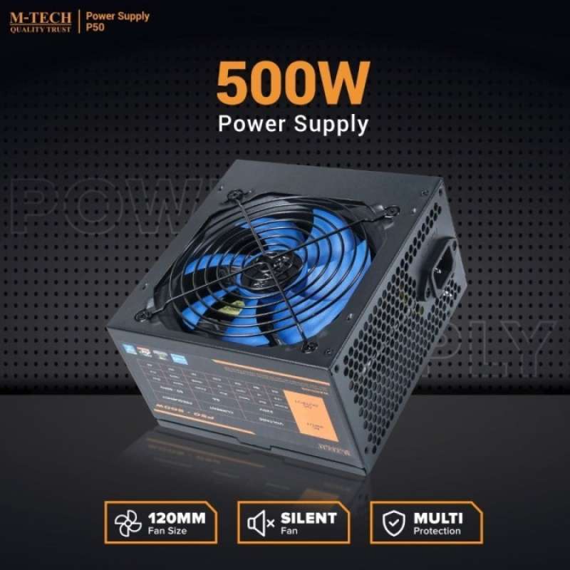 Promo M-tech P50 Power Supply 500watt - Psu 500w Diskon 23% Di Seller ...