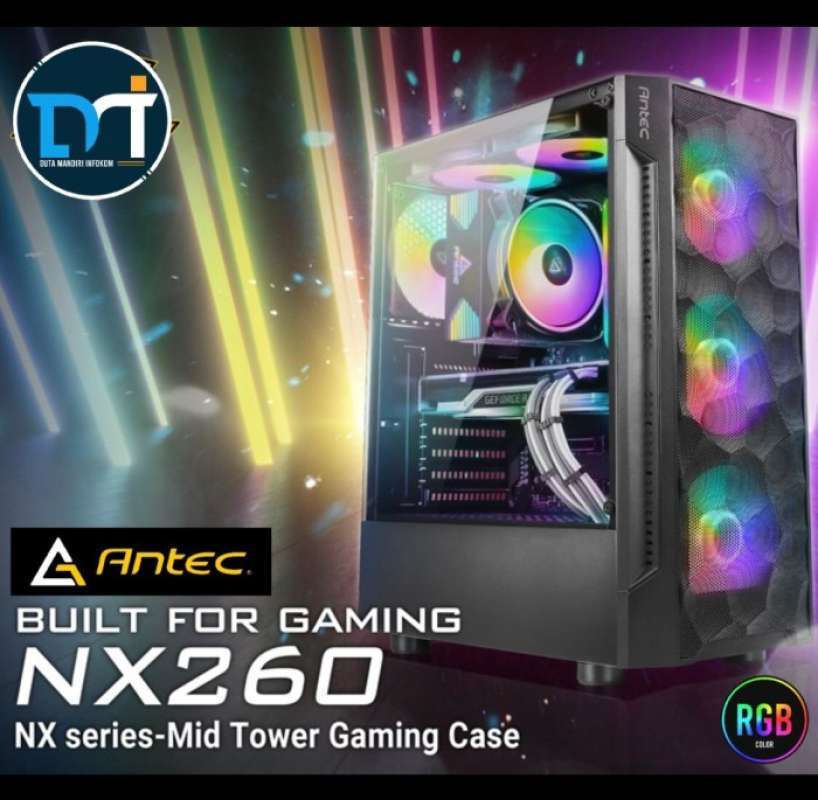 Promo Antec Nx260 - Argb Tempered Glass Mid-tower Atx Gaming Case Diskon 23% Di Seller Scrollbox ...