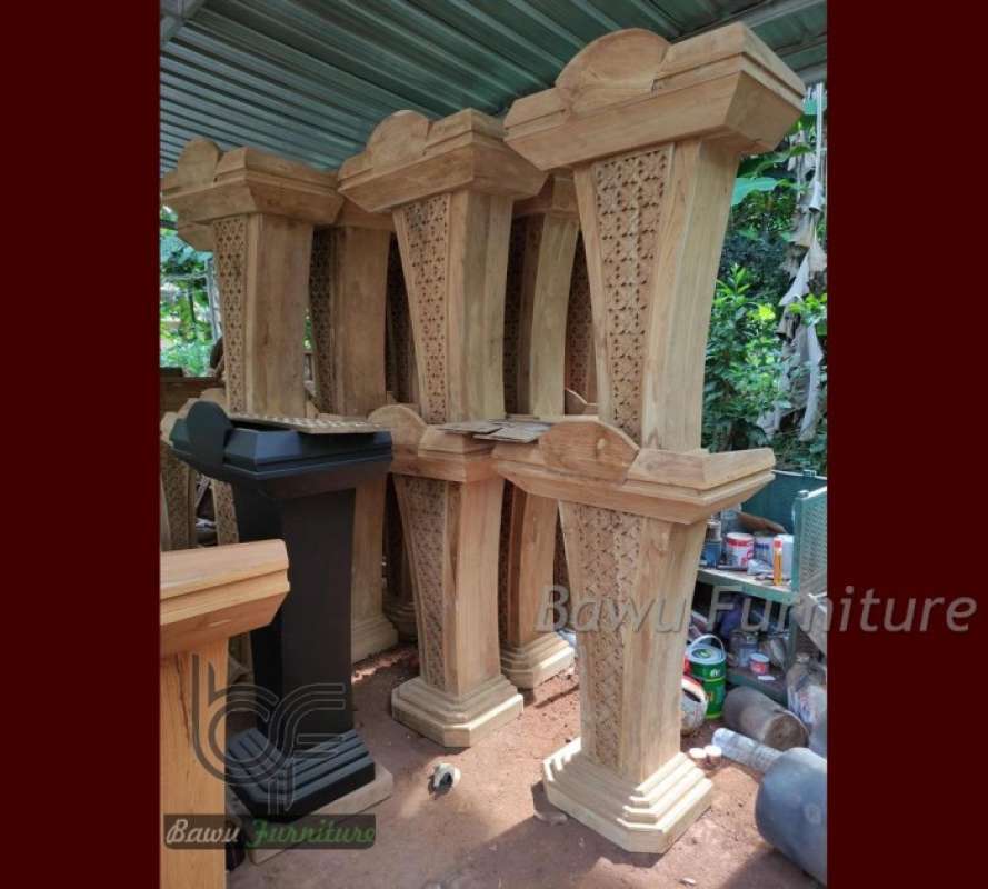 Jual Mimbar Pidato Kayu Jati Minimalis [ready Stock] Model Podium ...