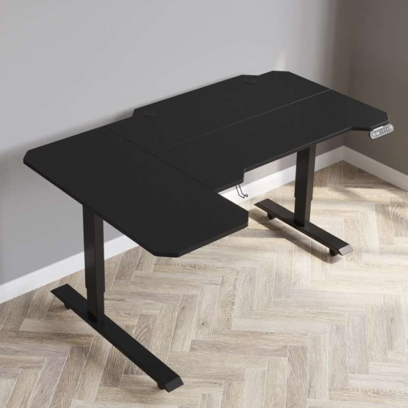 Jual 150cm L-shape Electric Height Adjustable Table Standing Desk ...