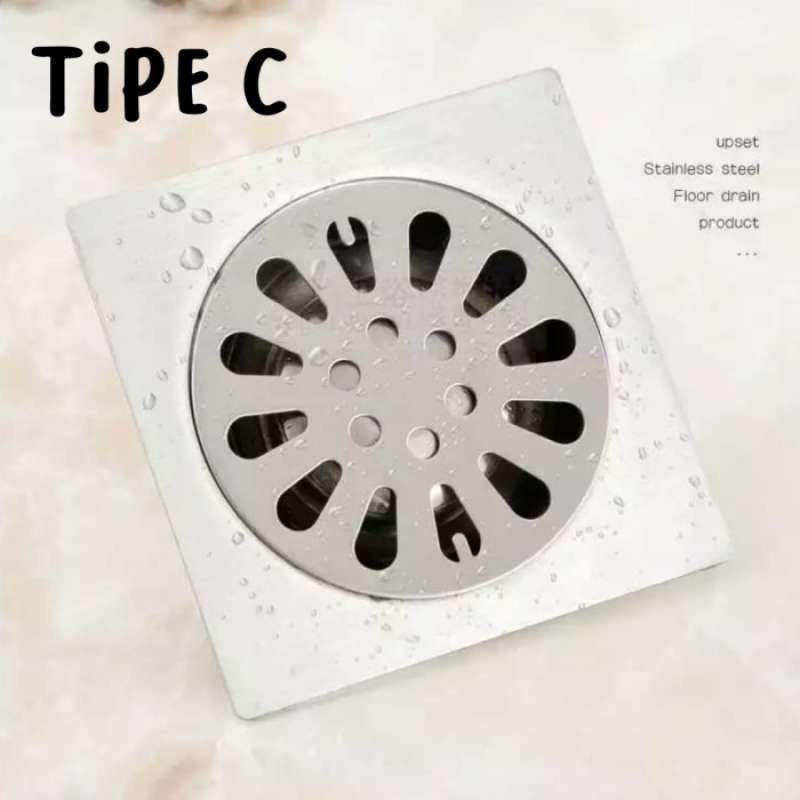 Promo Floor Drain Saringan Pembuangan Air Kamar Mandi Stainless - Tipe A Diskon 23% Di Seller ...