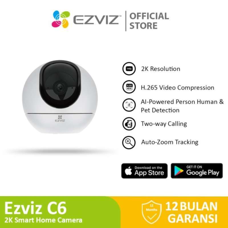 Promo Ezviz C6 4mp 2k Smart Ip Cam Pan Tilt Smart Zoom Tracking Diskon 23% Di Seller Guinevere ...
