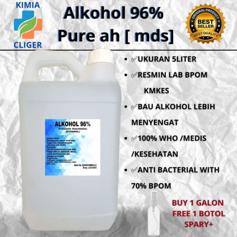Promo Paket 70% 1 Dus ( 15 Liter ) Pure Ethanol / Medis Alkohol Bukan ...