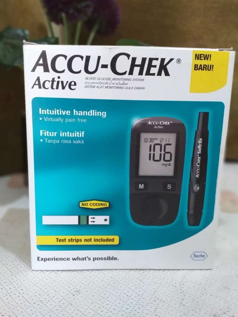Promo Accu Chek Active Meter Kit 1 Set ( Alat, Penlet, Lancet, Strip ...