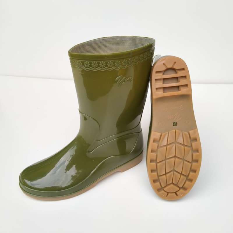 Jual Sepatu Boots Karet Wanita Yumeida Anti Air - Hijau 27 Di Seller ...