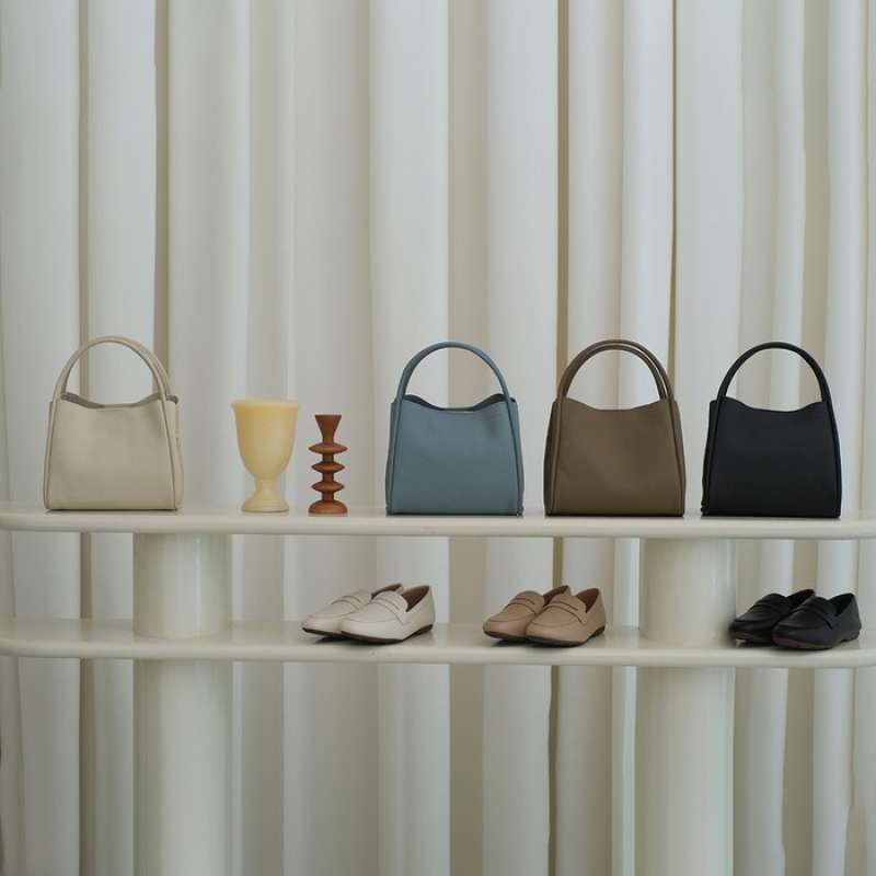 Jual Nakedsol Mason Bag Genuine Leather (black, Oat, Baby Blue, Taupe ...