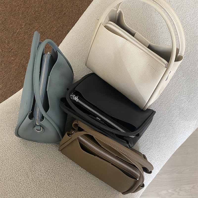 Jual Nakedsol Mason Bag Genuine Leather (black, Oat, Baby Blue, Taupe ...