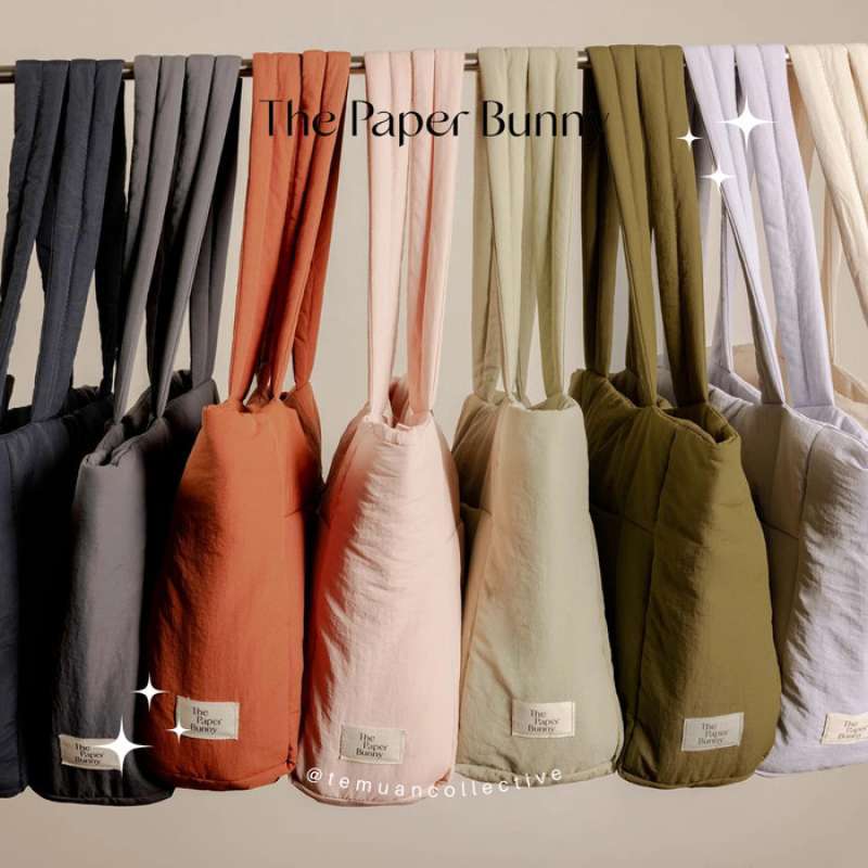 Jual The Paper Bunny Puffer Shopper - Everyday Bag - Rich Espresso Di ...