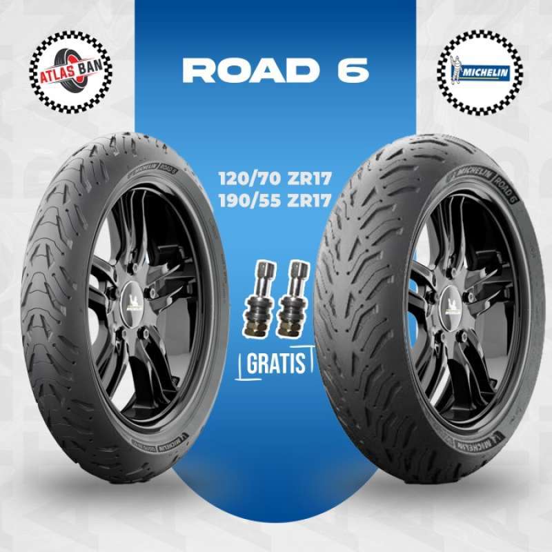 Promo Paket Ban Motor Supersport Michelin Road 6 120/70 - 190/55 Zr 17 ...