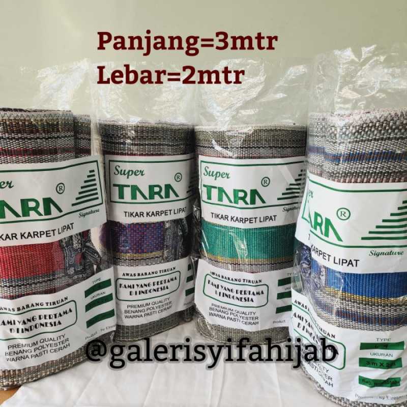 Promo Tikar Tenun Lipat Super Tara Elresas Uk.3 Mtr X 2 Mtr - Biru ...