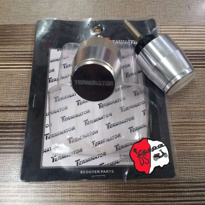 Promo Bar End Stabilizer Terminator Silver Vespa Sprint Primavera Gts S ...
