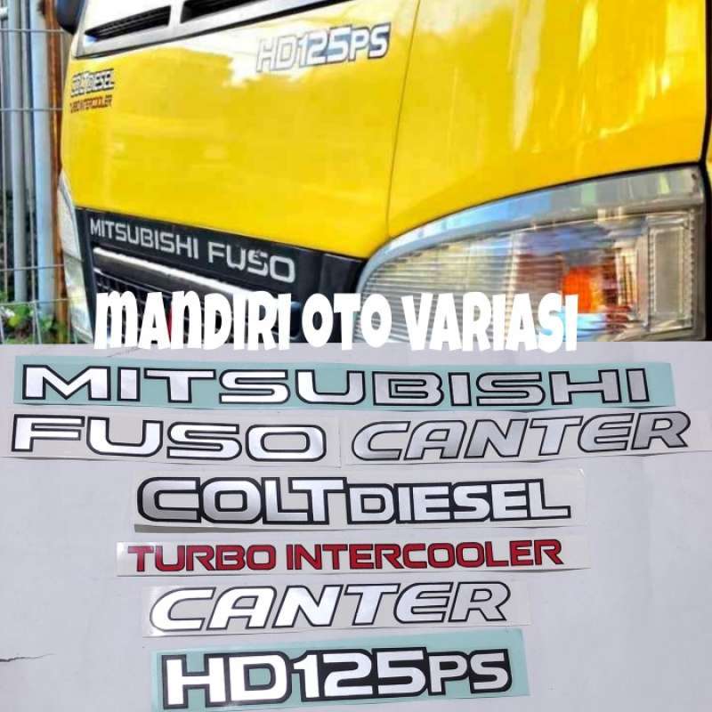 Promo Satu Set Stiker Body Mitsubishi Fuso Hd125ps Canter Colt Diesel ...