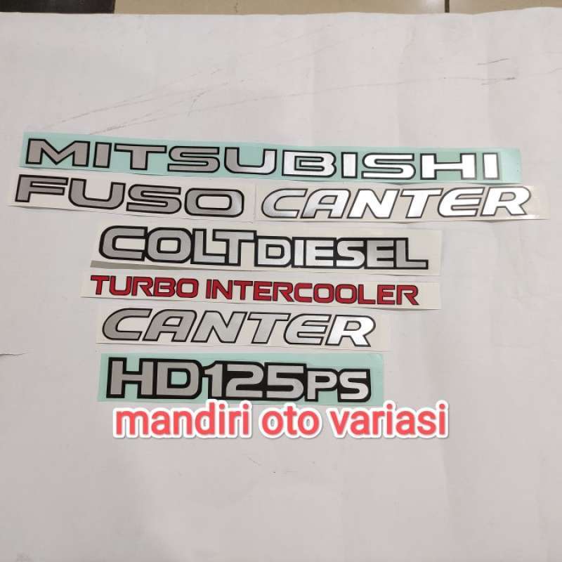 Promo Satu Set Stiker Body Mitsubishi Fuso Hd125ps Canter Colt Diesel ...
