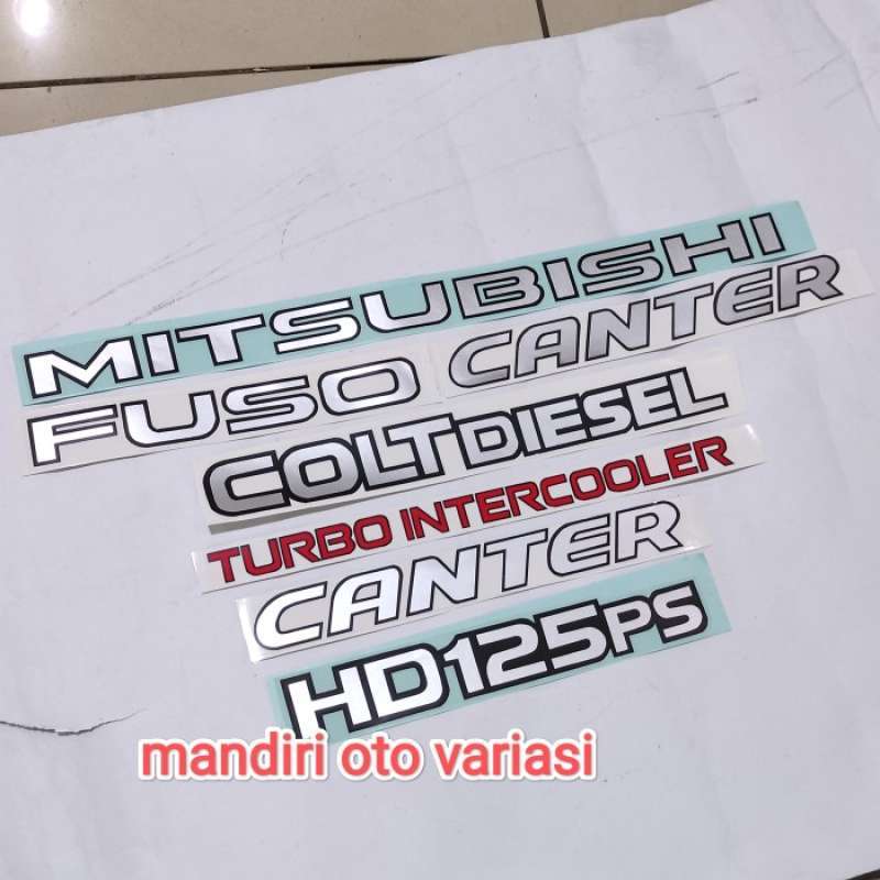 Promo Satu Set Stiker Body Mitsubishi Fuso Hd125ps Canter Colt Diesel ...