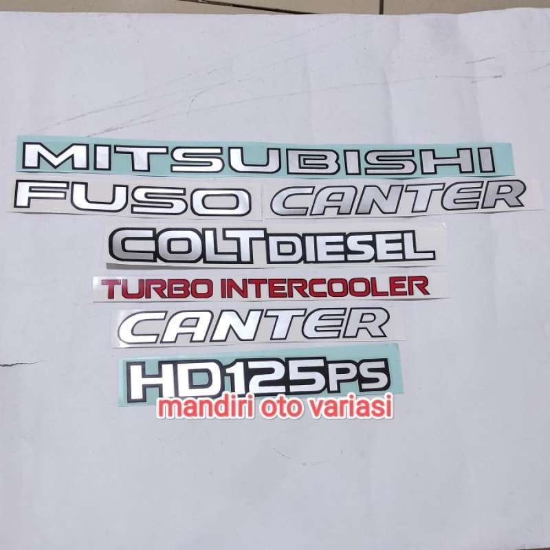 Promo Satu Set Stiker Body Mitsubishi Fuso Hd125ps Canter Colt Diesel ...
