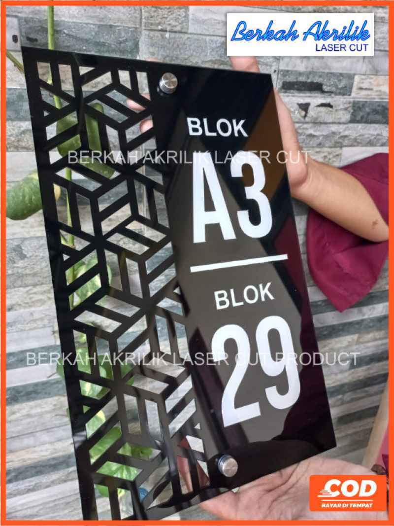 Jual Papan Nomor Rumah Akrilik Type Aesthetic Minimalis Modern Laser ...