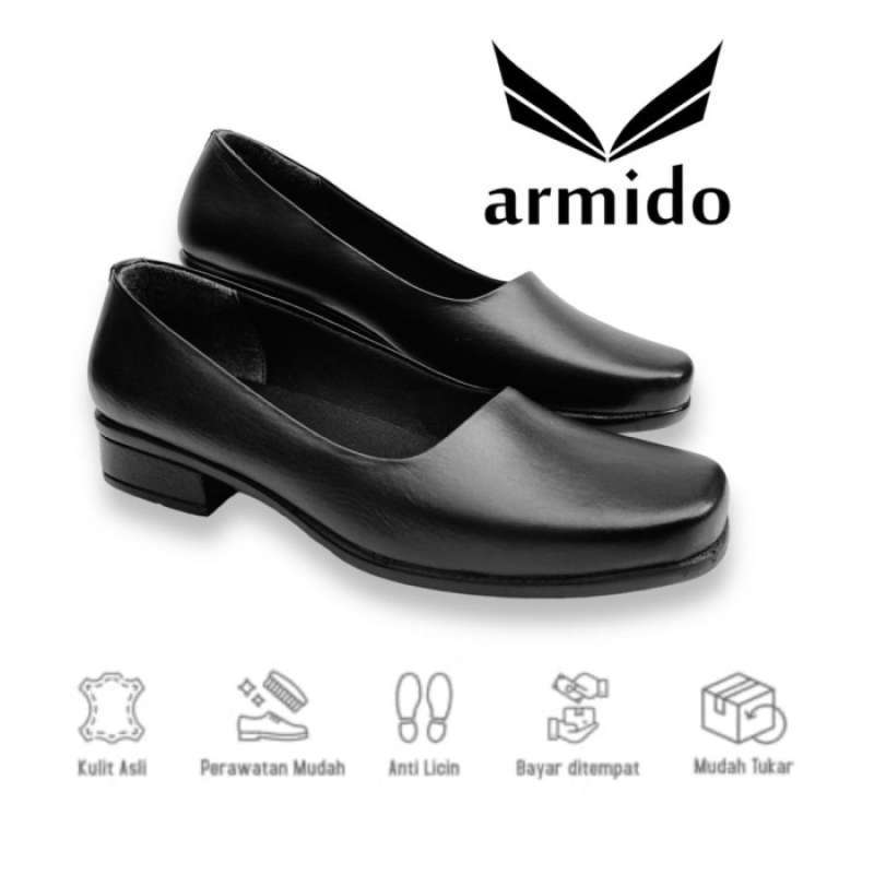 Promo Sepatu Pdh Wanita Kulit Asli Sepatu Pdh Polwan Pns Wanita Heels ...