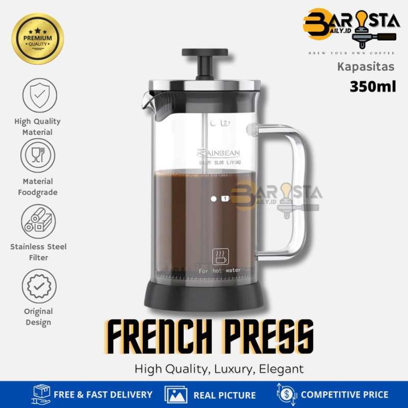Promo French Press 350ml | Alat Kopi Penyeduh Kopi Teh Herbal Jahe ...