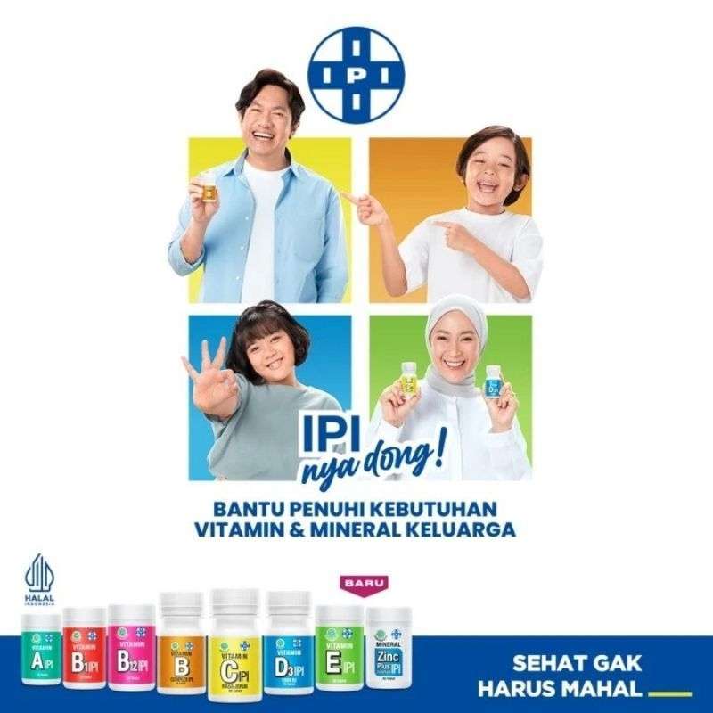 Promo Vitamin Ipi All Varian A / B Complex / C / D3 1000iu / D3+k2 / E ...