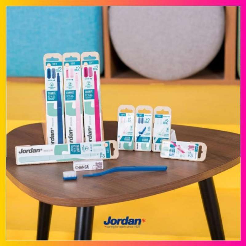 Jual Jordan Green Clean Change X2 Refill Toothbrush Soft Kepala Sikat ...