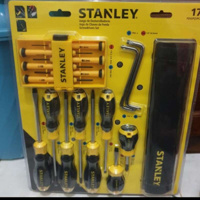 Promo Stanley Obeng Screwdriver Set 17 Pcs C Grip Stmt65616-la Diskon ...