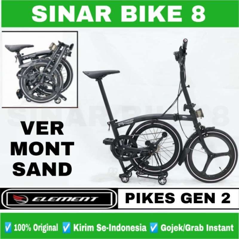 Promo Sepeda Lipat 16 Element Pikes Gen 2 Vermont Sand Velg Carbon ...