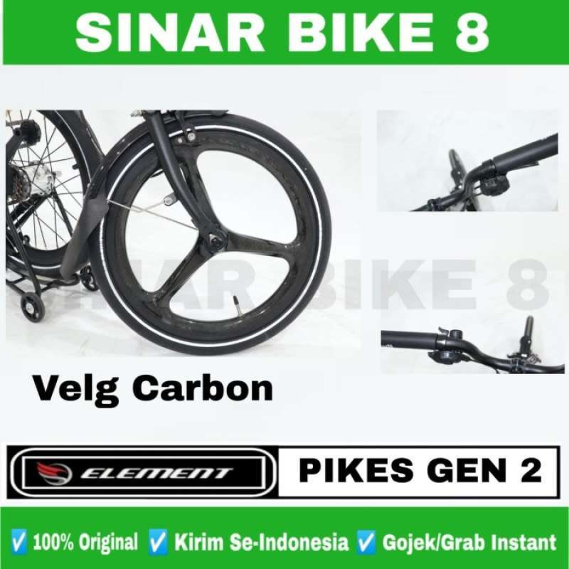 Promo Sepeda Lipat 16 Element Pikes Gen 2 Vermont Sand Velg Carbon ...