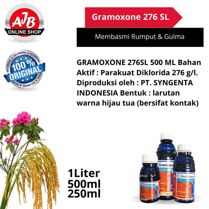 Jual Gramoxone 276sl Herbisida Pembasmi Rumput & Gulma 250ml 500ml ...
