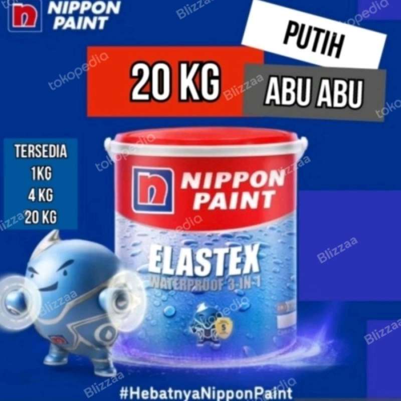 Promo Promo- Elastex Pail 20 Kg Pabrik Nippon Paint Warna Putih Abu Abu ...