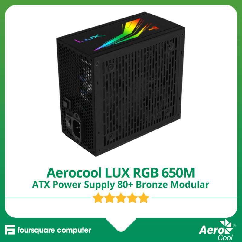 Jual Psu Aerocool Lux Rgb 650m 650 Watt 80+ Bronze Modular | Power Supply 650w Di Seller ...